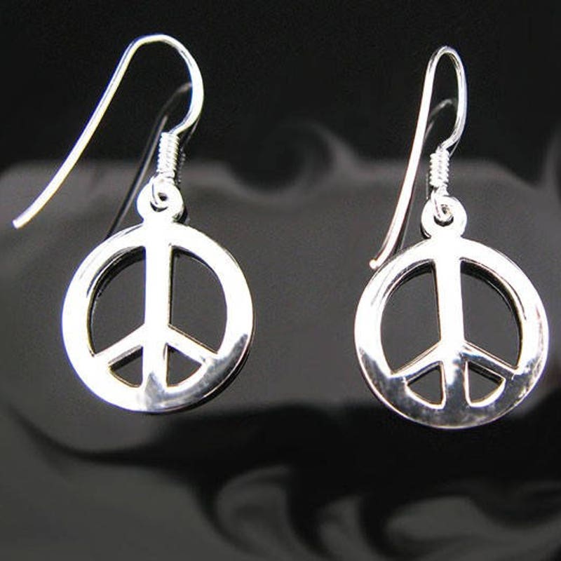 Peace Earrings - Etsy
