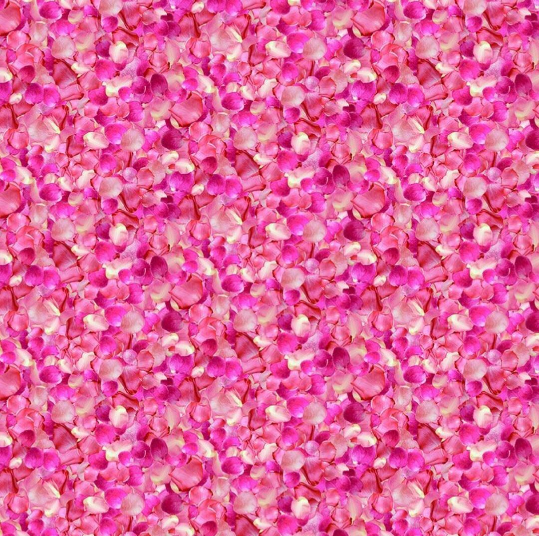 Bellerose by Timeless Treasures Packed Pink and Cream Rose Petals ...