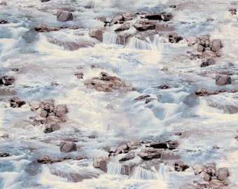 River Rocks Fabric River Rocks by Vo Aka Virginiao River Rocks Water ...