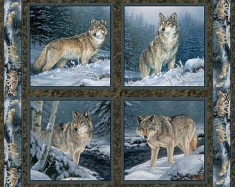 Wolf Fabric Panel - Etsy