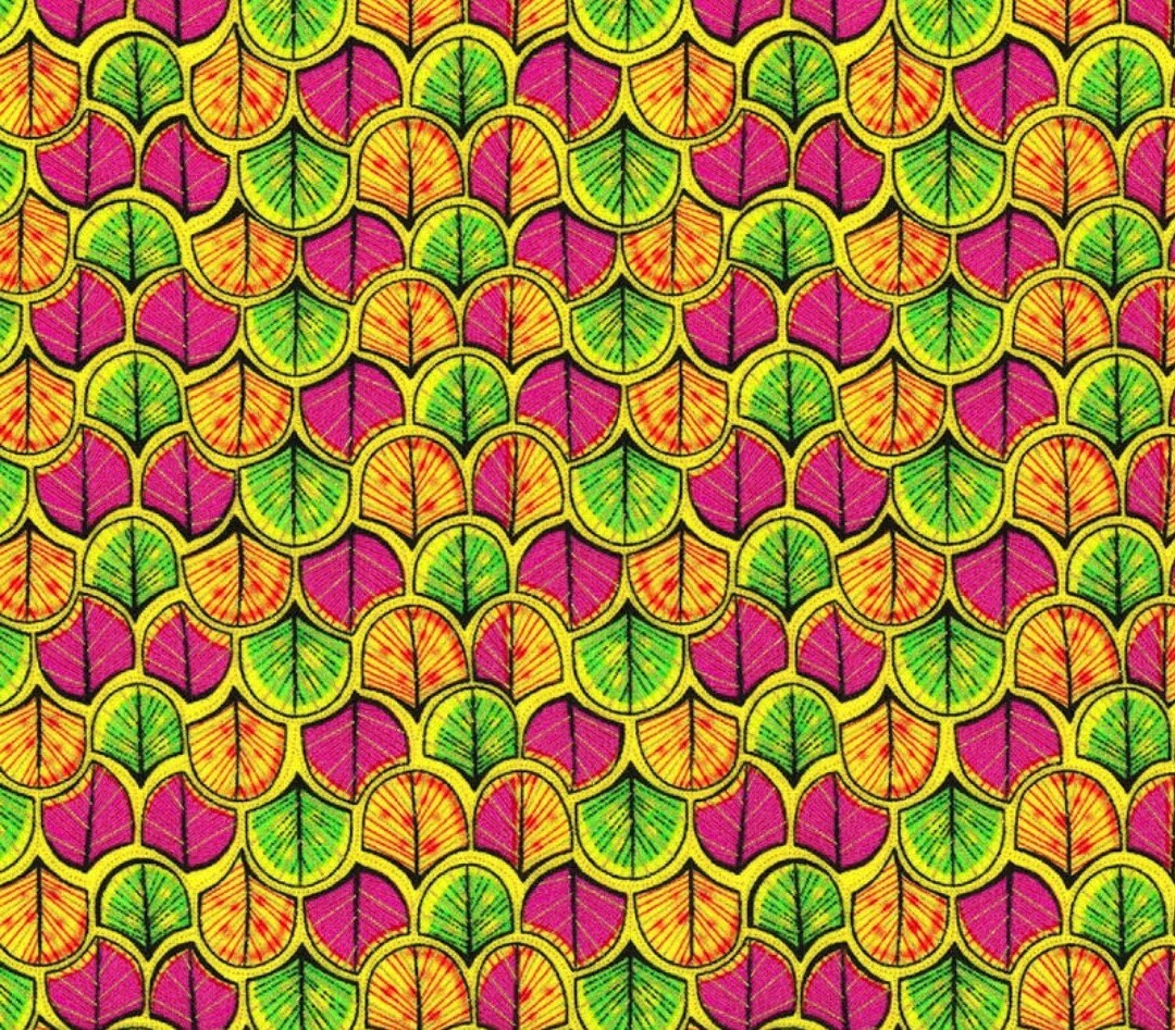 African Sunset by Chong A Hwang for Timeless Treasures Multi Geo Leaf ...