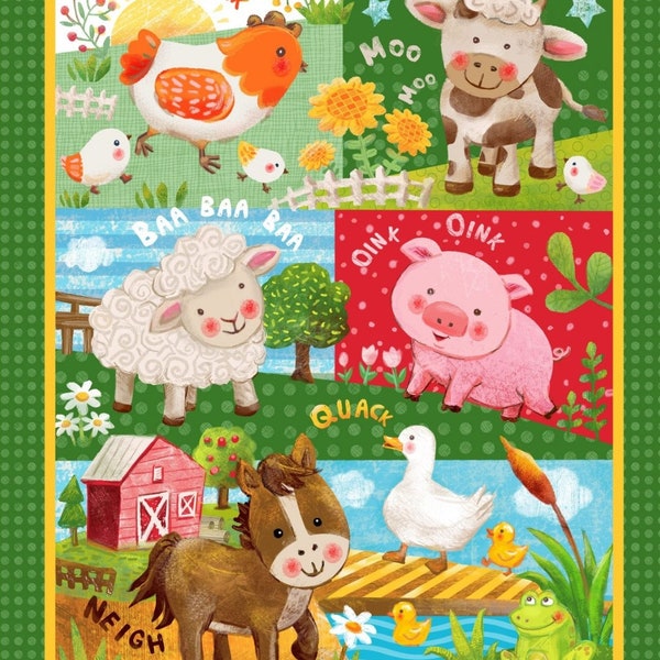 Farm Theme Quilt Panels - Etsy