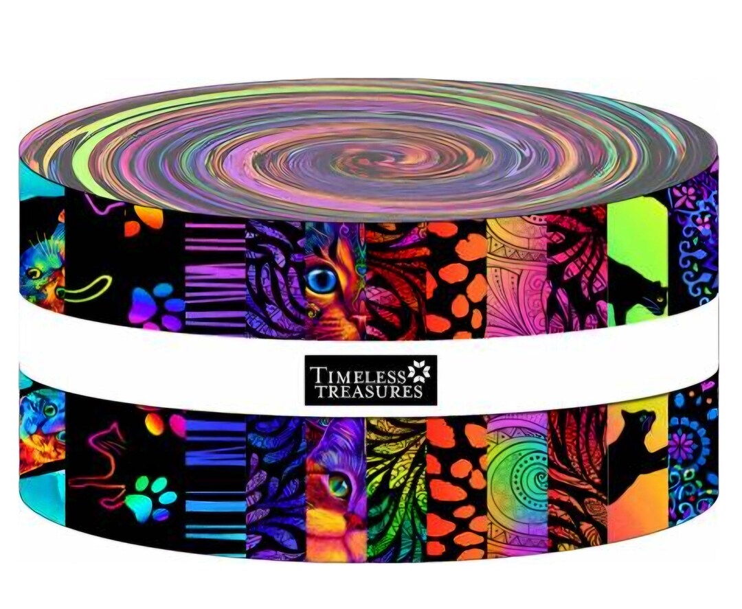 Timeless Treasures Wildcat Jelly Roll Bundle Cotton Quilt Fabric 40, 2 ...