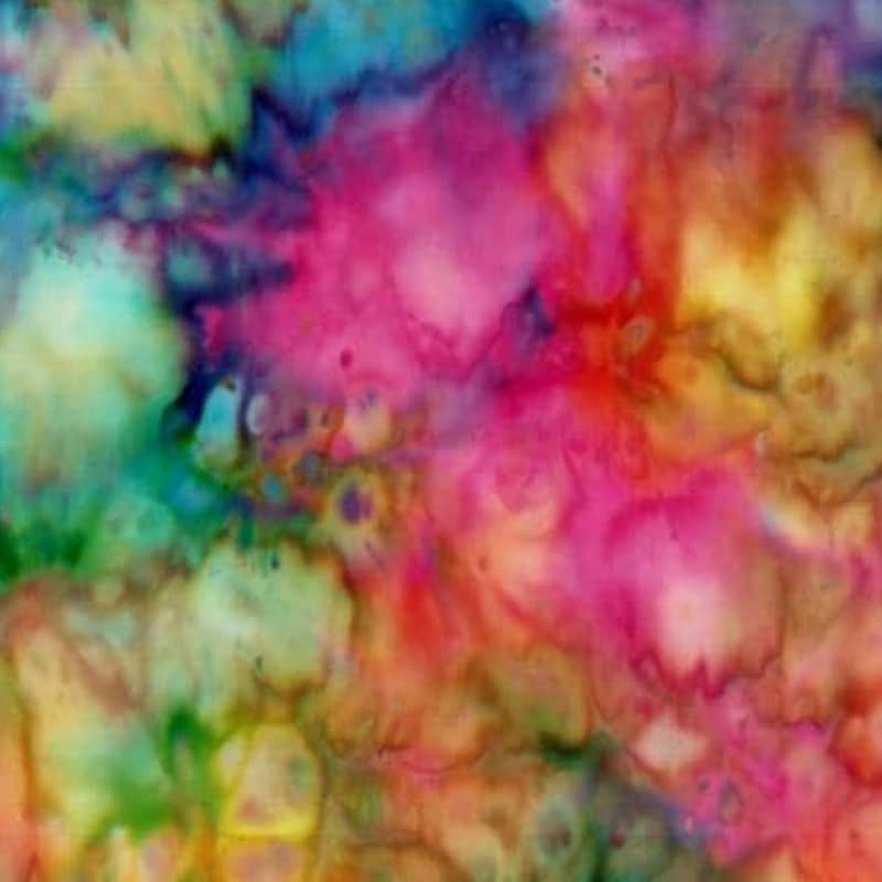 Rainbow Batik Fabric - Etsy