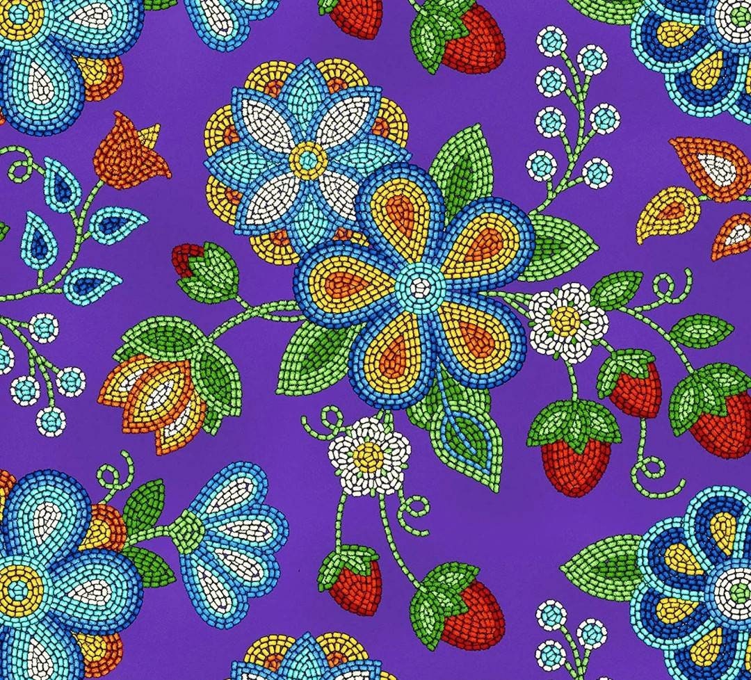 Elizabeth Studio Tucson Strawberry and Flowers Cotton Quilt Fabric on ...