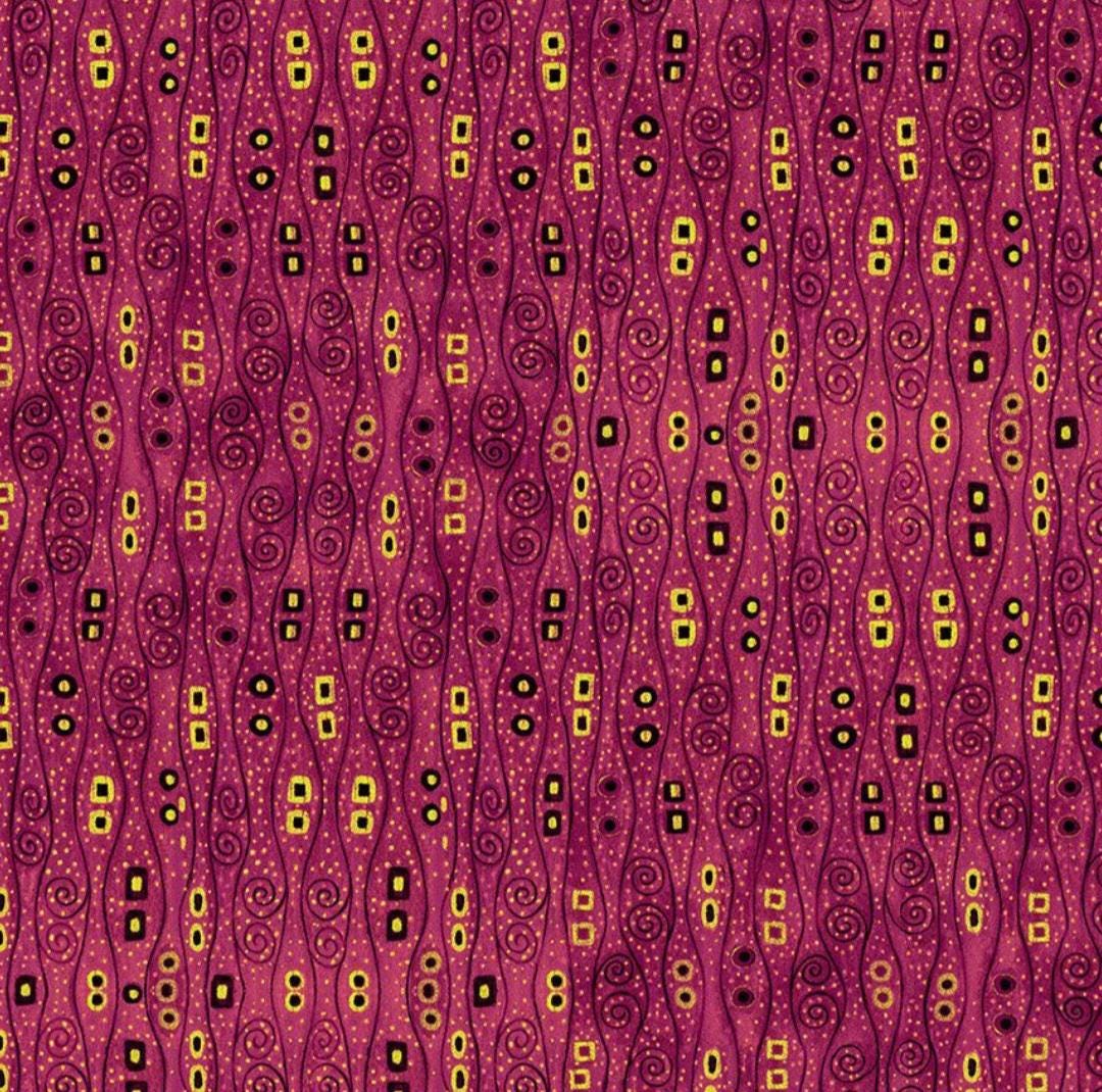 Gilded Plume by Chong A Hwang for Timeless Treasures Burgundy Abstract ...