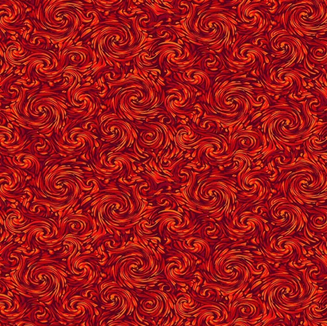 Sundance by Timeless Treasures Bright Red Swirl Cotton Quilt Fabric - Etsy