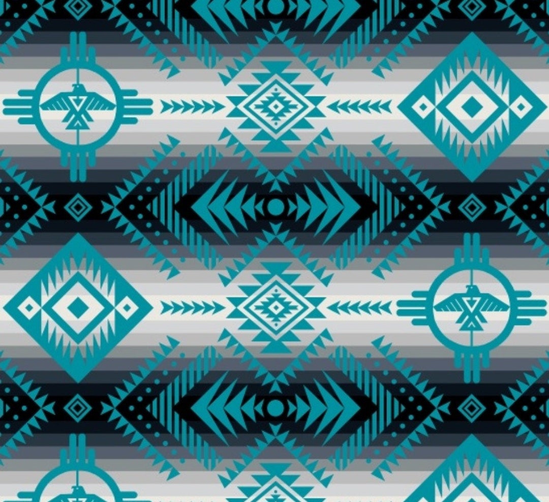 Elizabeth Studio Teal, Black, and Gray Tucson Native Spirit Thunderbird ...