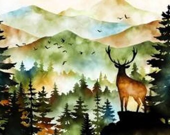 Elk Quilt Panel - Etsy