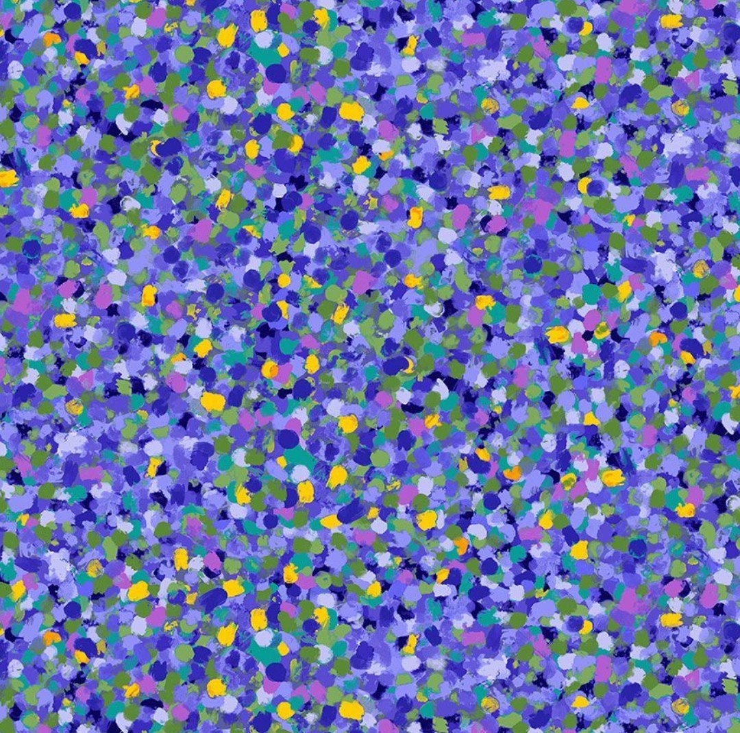 Wild Iris by Chong A Hwang for Timeless Treasures Multicolor Iris Dots ...