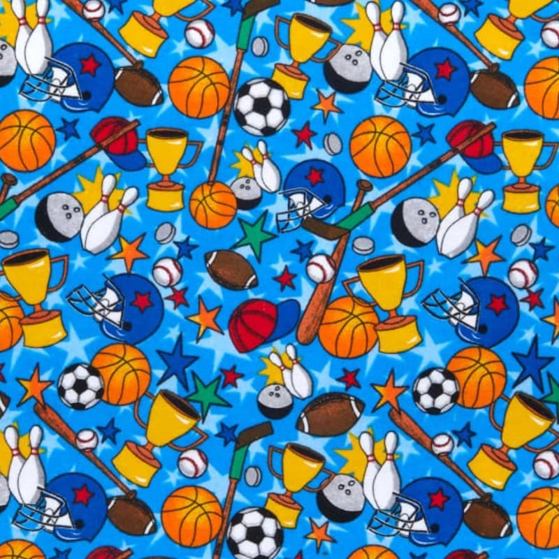 Baby Sports Fabric Flannel - Etsy