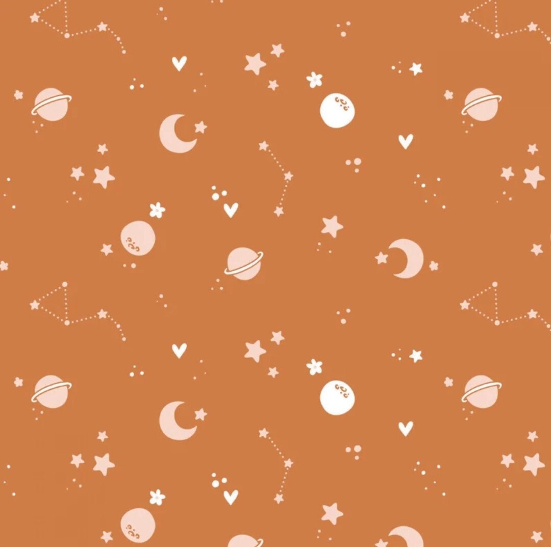 Dark Orange Cosmic Dreams Space Galaxy by Camelot Cotton Quilt Fabric ...