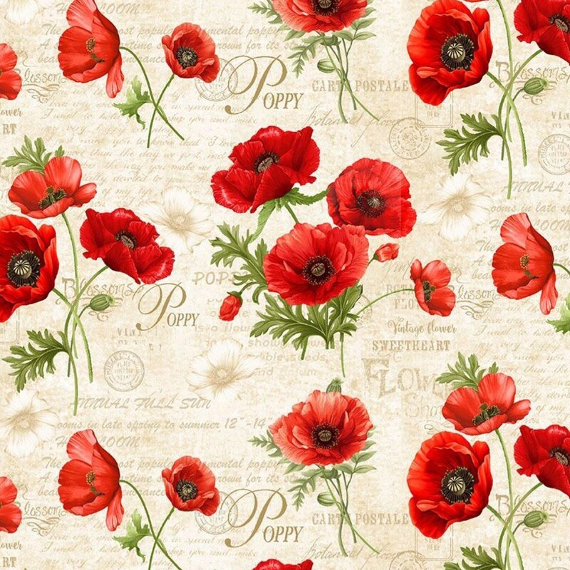 Poppy Fabric - Etsy Canada