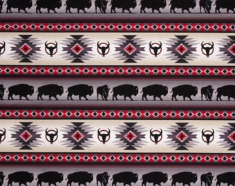 Elizabeth Studio Gray Horse Stripe Tucson Cotton Quilt Fabric | Etsy