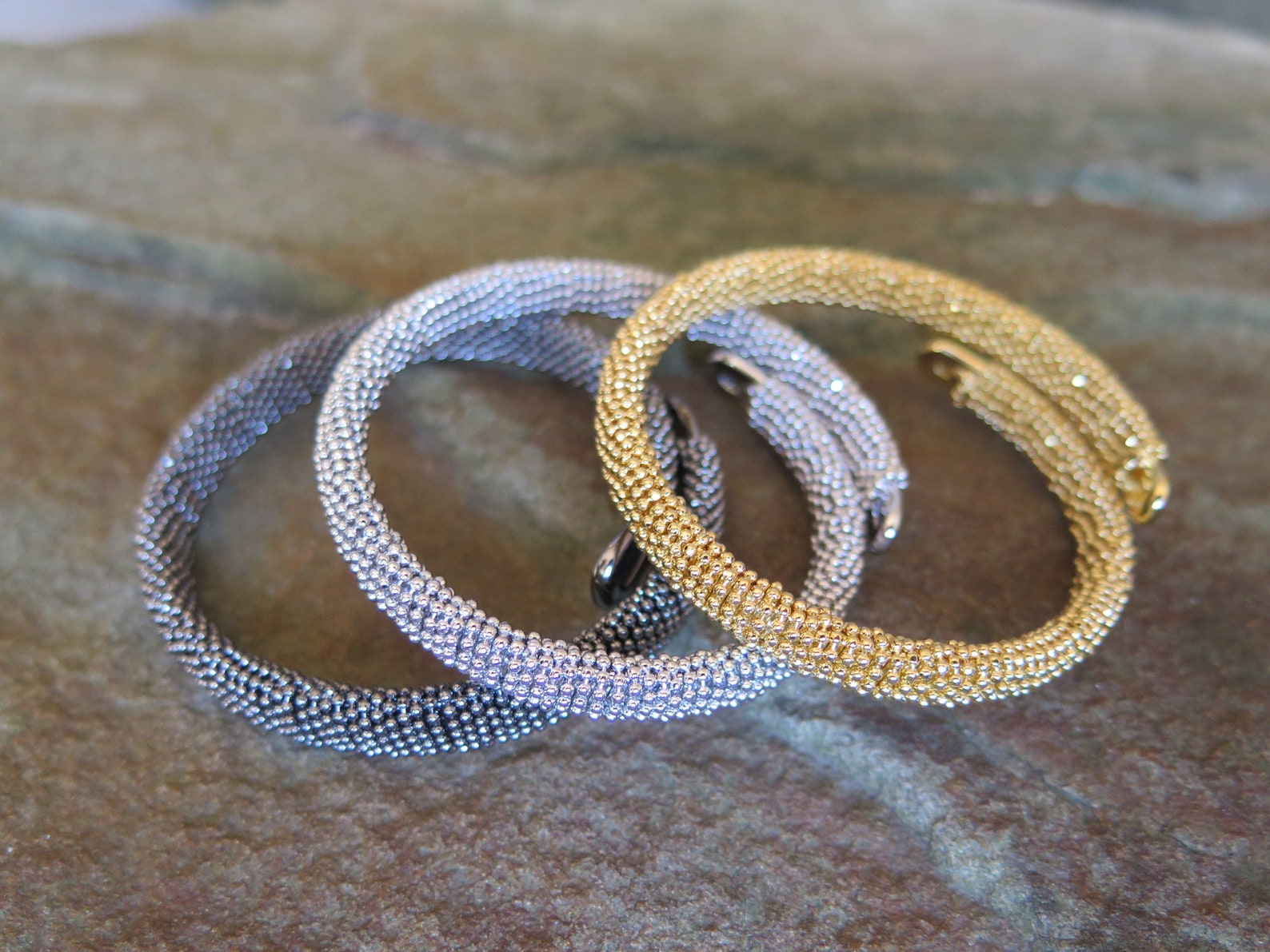 Italian Style Bangle Ball Chain Design - Etsy