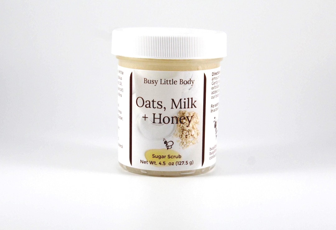 Oats Milk and Honey Sugar Scrub for Body | Gentle Exfoliating Spa ...