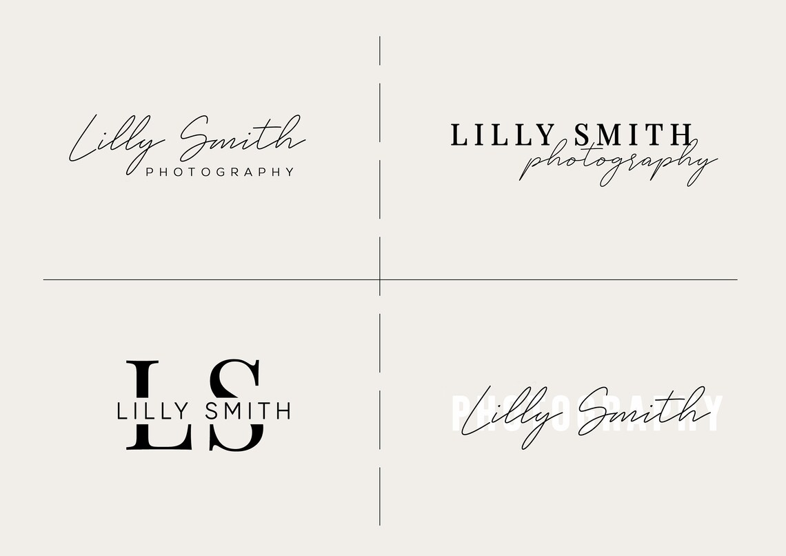 Pre-made Logo Templates Instant Download Logo Kit Simple | Etsy