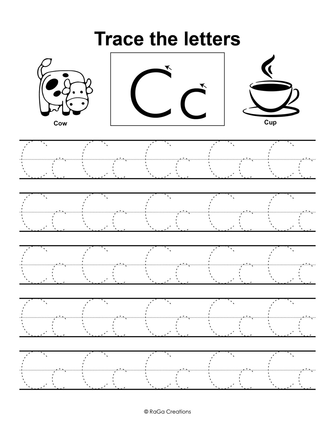 ABC Phonics Tracing: Handwriting Practice Sheets (digital Download) - Etsy