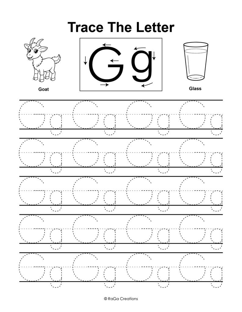 ABC Phonics Tracing: Handwriting Practice Sheets (digital Download) - Etsy