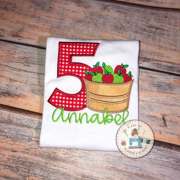 Apple Applique Shirt - Etsy