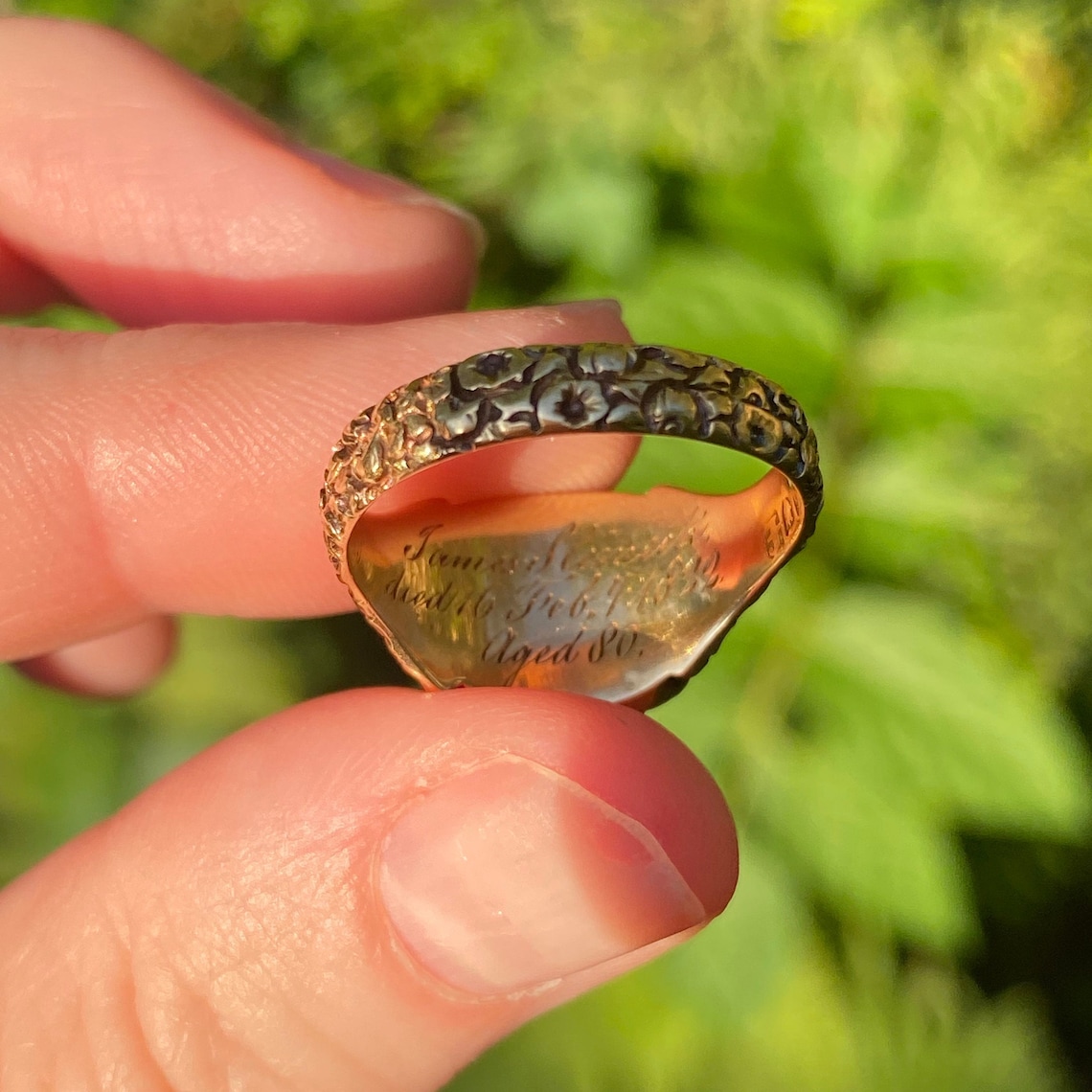 Antique Georgian 18K Gold Mourning Ring English 1822 - Etsy