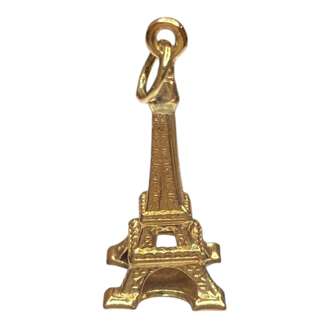 Vintage French 18k Gold Eiffel Tower Charm Pendant - Etsy