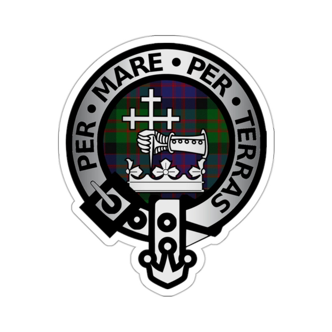 Clan Donald/macdonald Crest Vinyl Sticker With Clan Tartan - Etsy