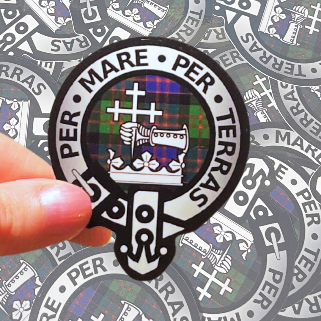 Clan Donald/macdonald Crest Vinyl Sticker With Clan Tartan - Etsy