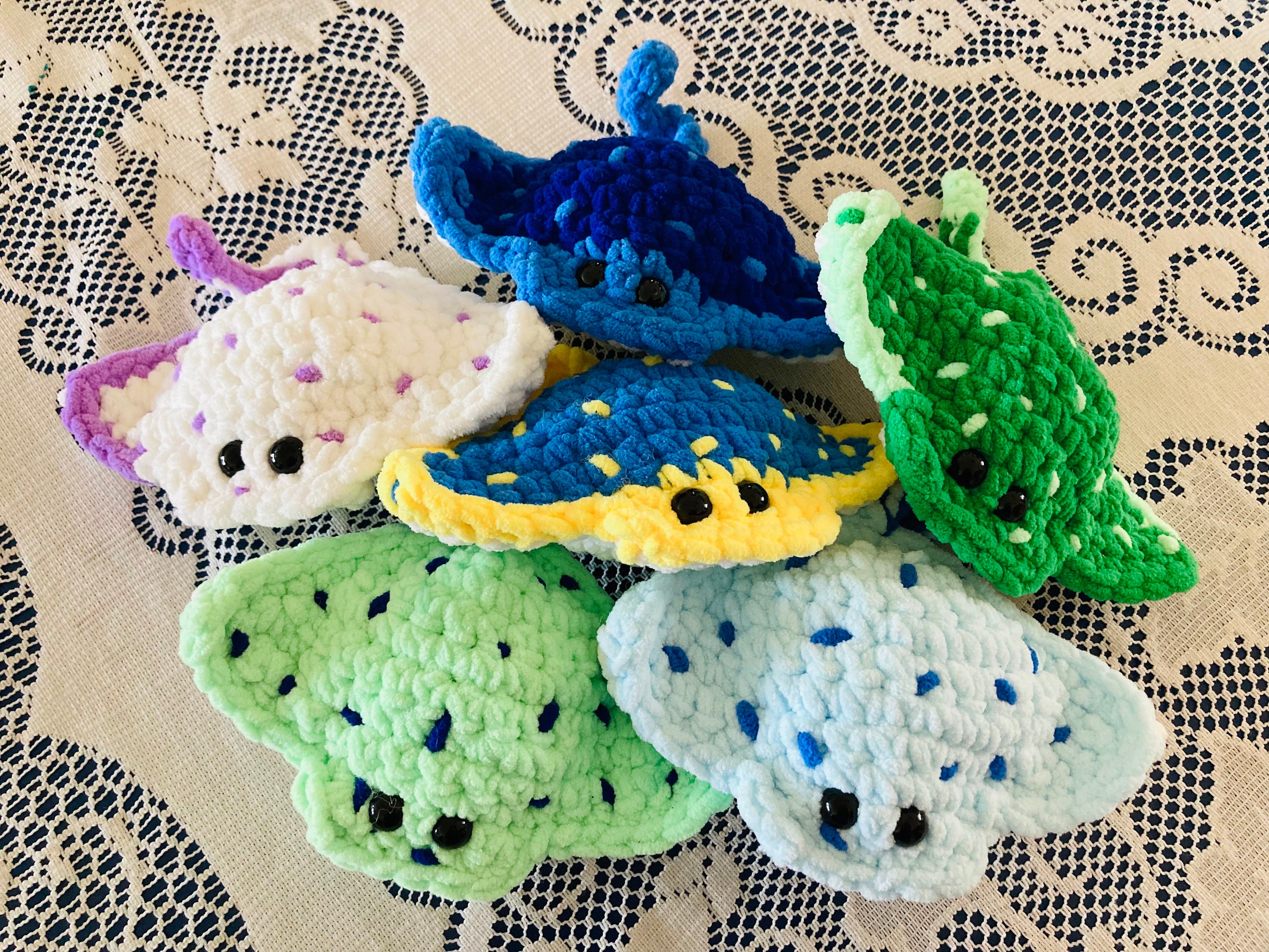 SPECIAL EDITION Crochet Mini Stingray, Plushie Stingray, Ocean Life Toy ...