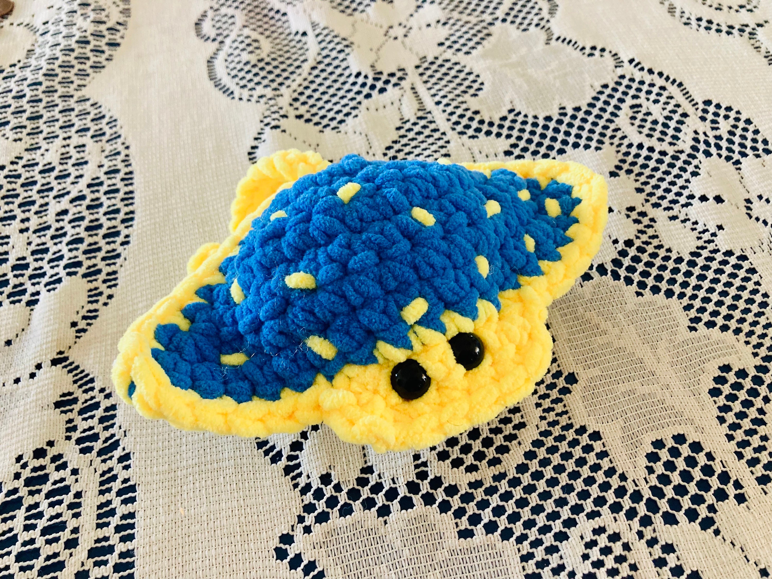 SPECIAL EDITION Crochet Mini Stingray, Plushie Stingray, Ocean Life Toy ...