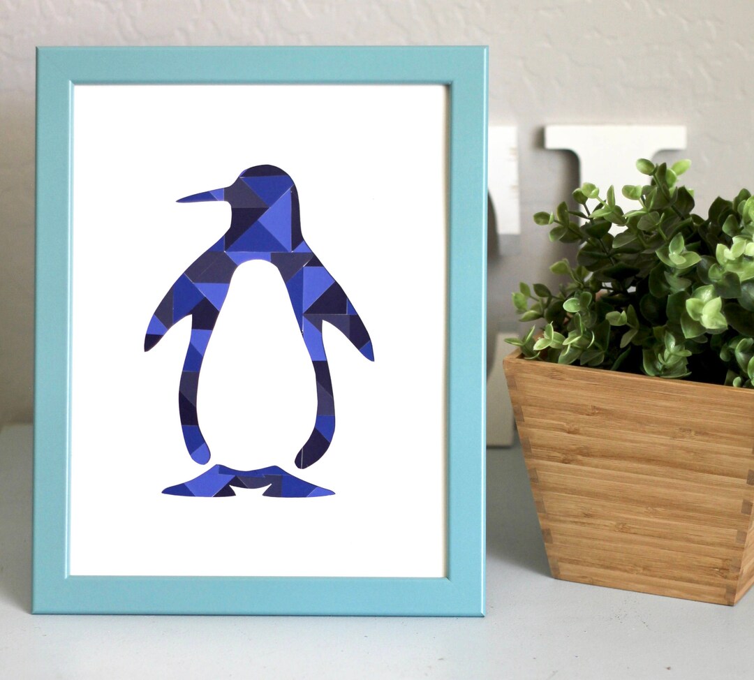Playful Penguin Collage-modern Nursery Wall Art and Decor - Etsy