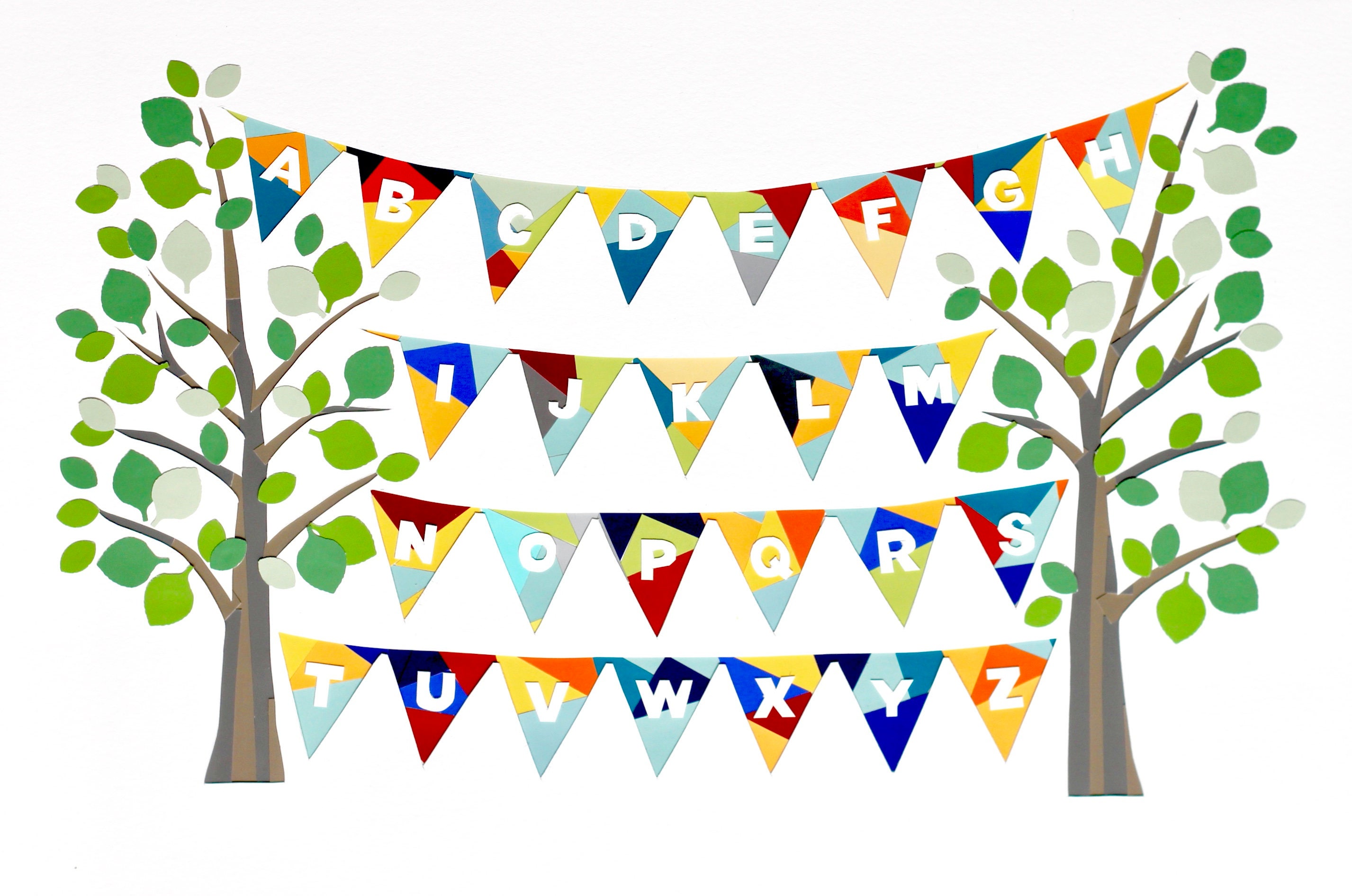 Print-alphabet Banner-modern Nursery Wall Art and Decor - Etsy