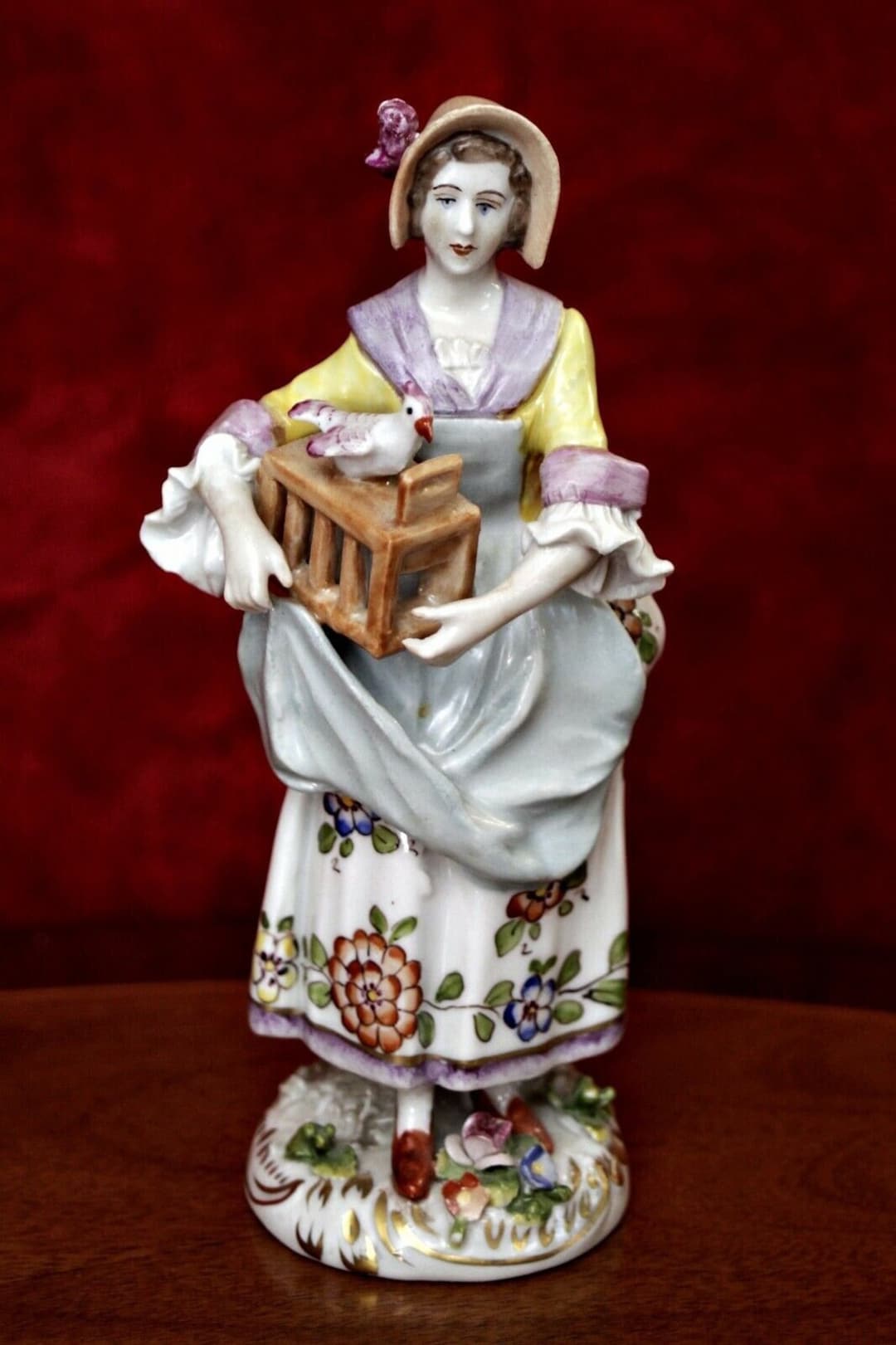 Antique German 'sitzendorf' Porcelain Lady Figurine - Etsy