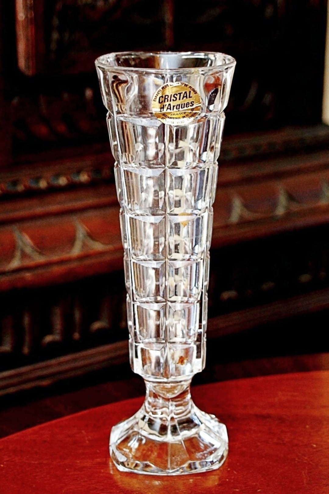 Vintage Cristal 'd' Arques' Crystal Vase, France - Etsy