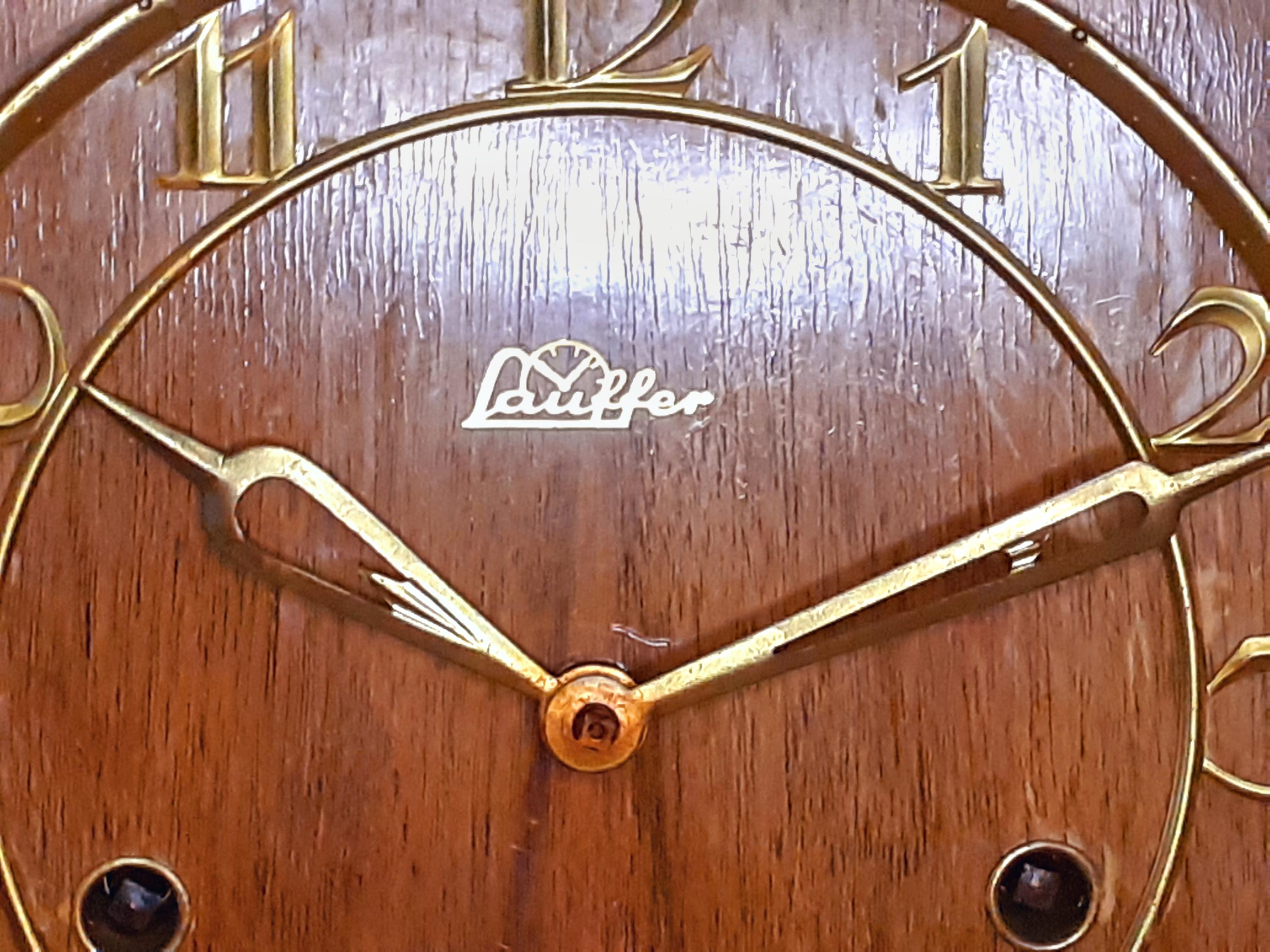 Vintage German KARL LAUFFER 8-day Mantle Clock With Westminster Chimes ...