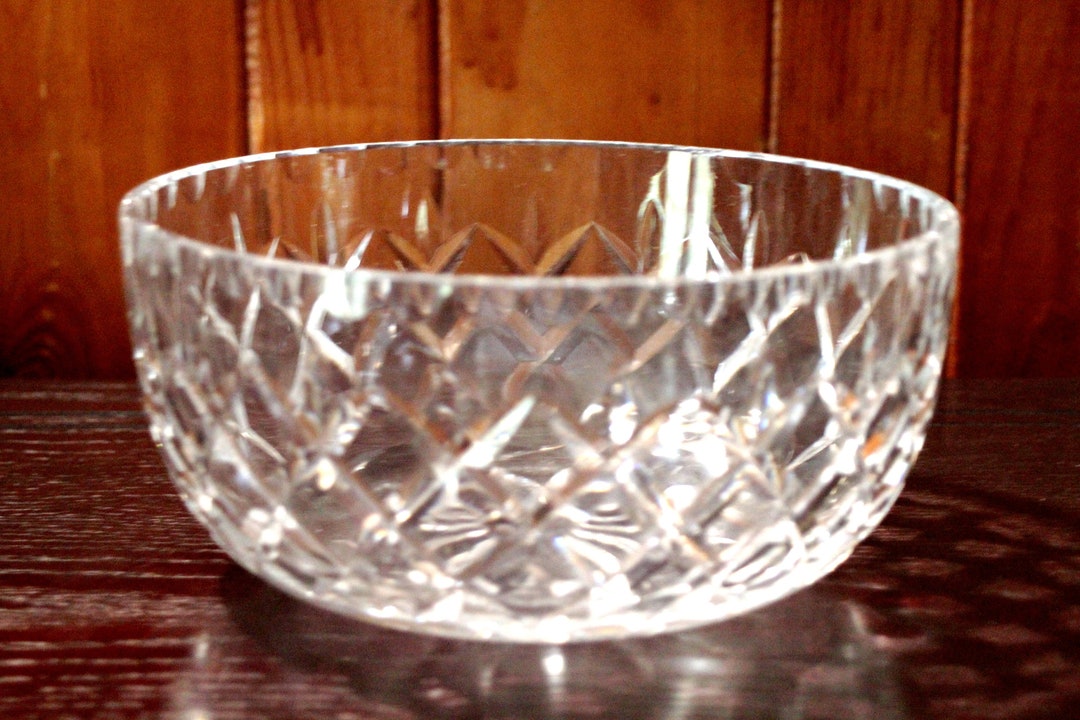 Large Heavy Vintage Cut Crystal Bowl - Etsy