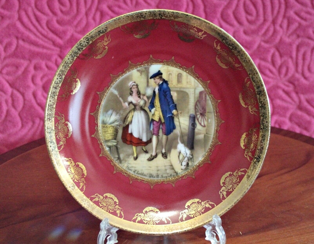 Vintage JKW Josef Kuba Porcelain Plate 'cries of London "who'll Buy My ...