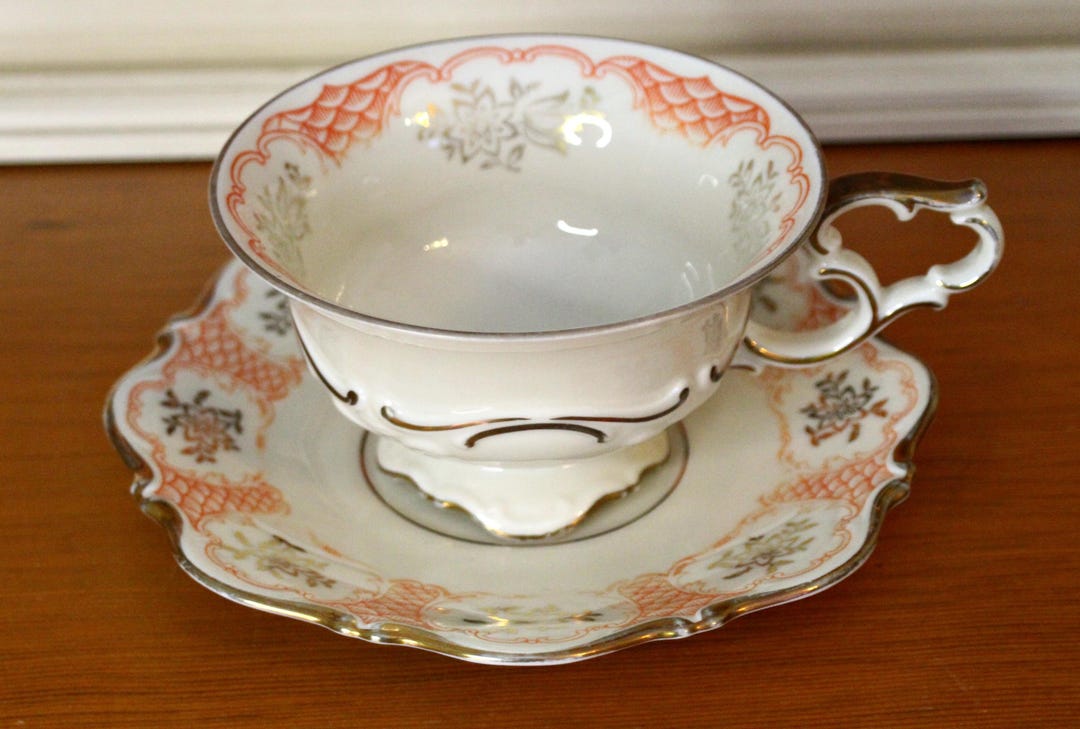 Vintage PMR Jaeger Tea Cup and Saucer, Bavaria, Germany - Etsy