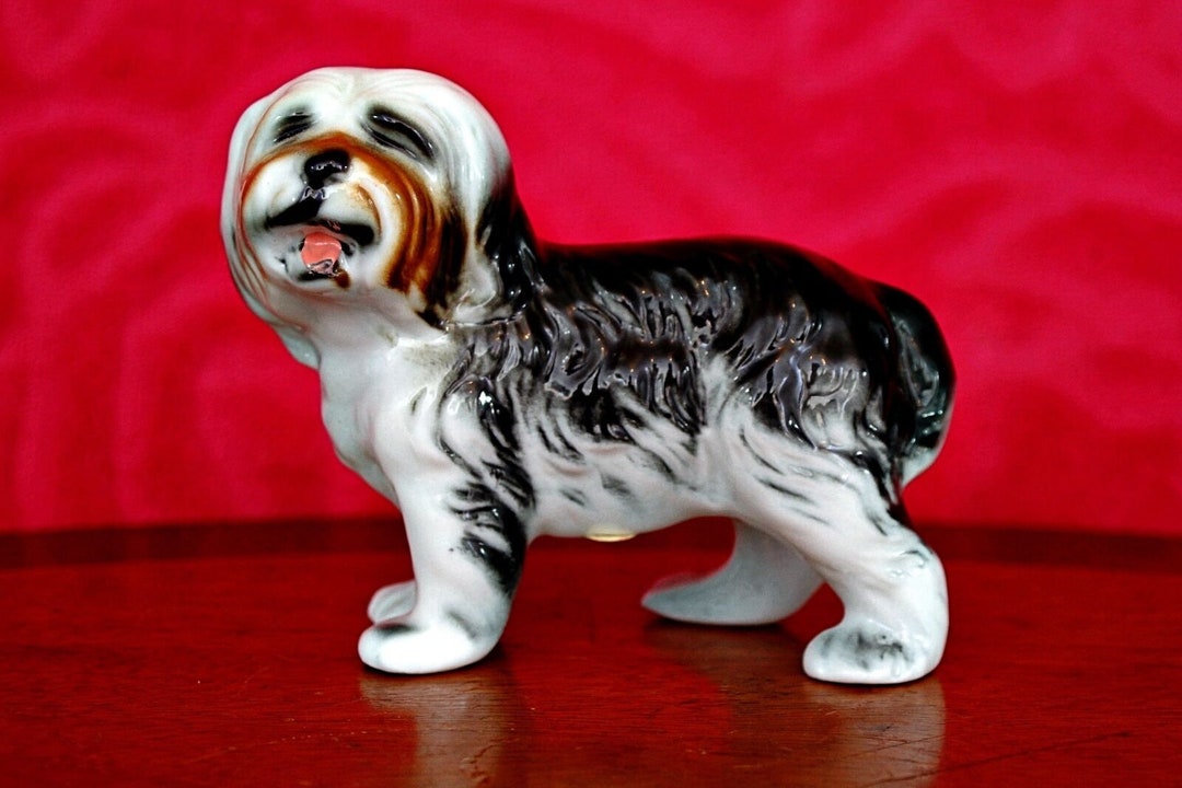 Vintage German Porcelain Dog Figurine - Etsy