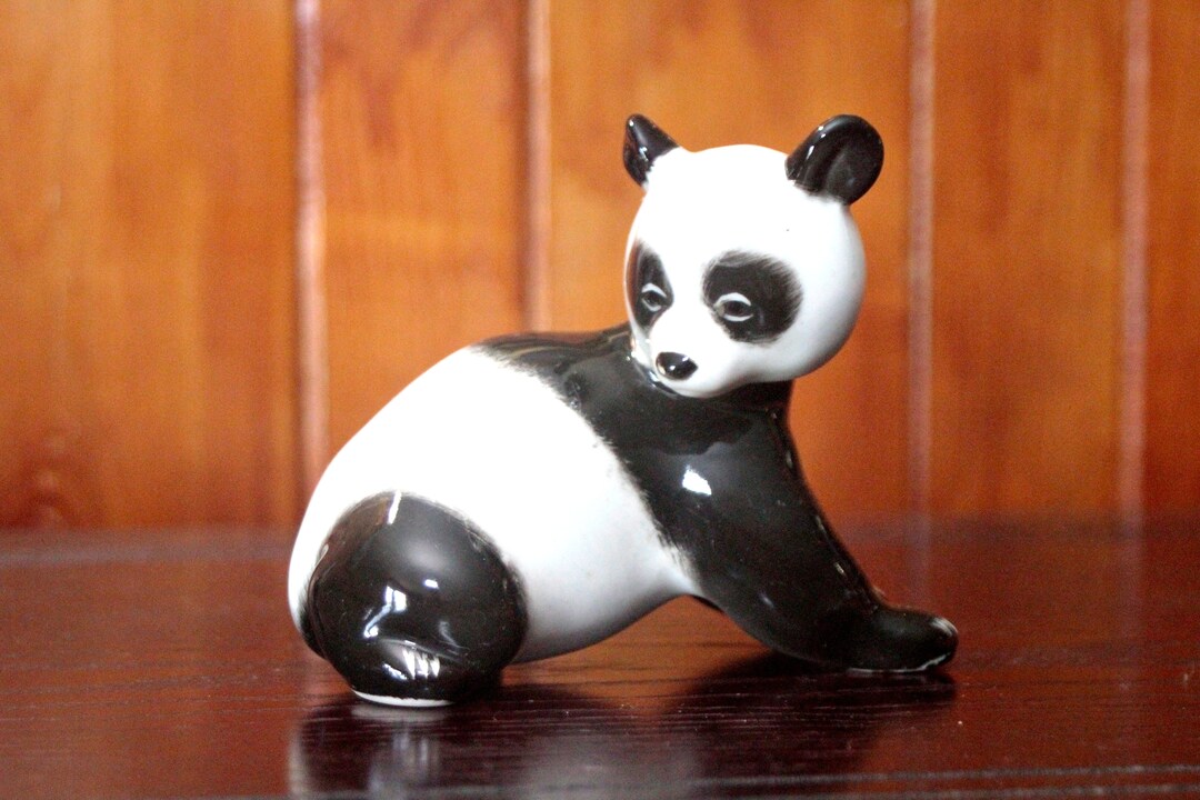 Vintage USSR Lomonosov Imperial Porcelain Panda Figurine - Etsy