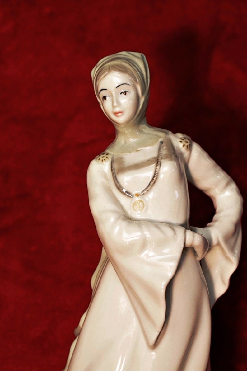 Vintage Porcelain Lady Figurine - Etsy