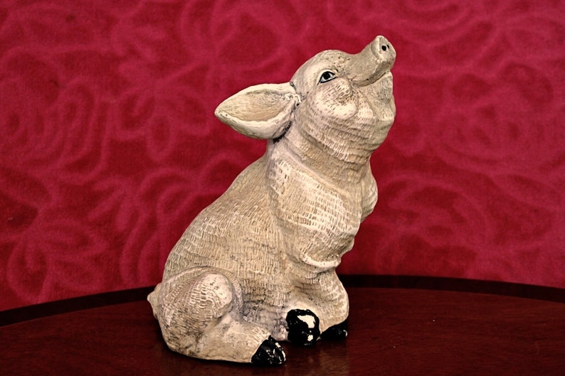 Vintage Porcelain Pig Figurine - Etsy