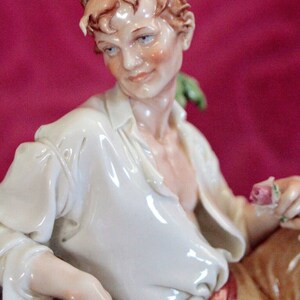 Pair of Vintage Rare Giuseppe Cappe (capodimonte) Porcelain Figurines ...