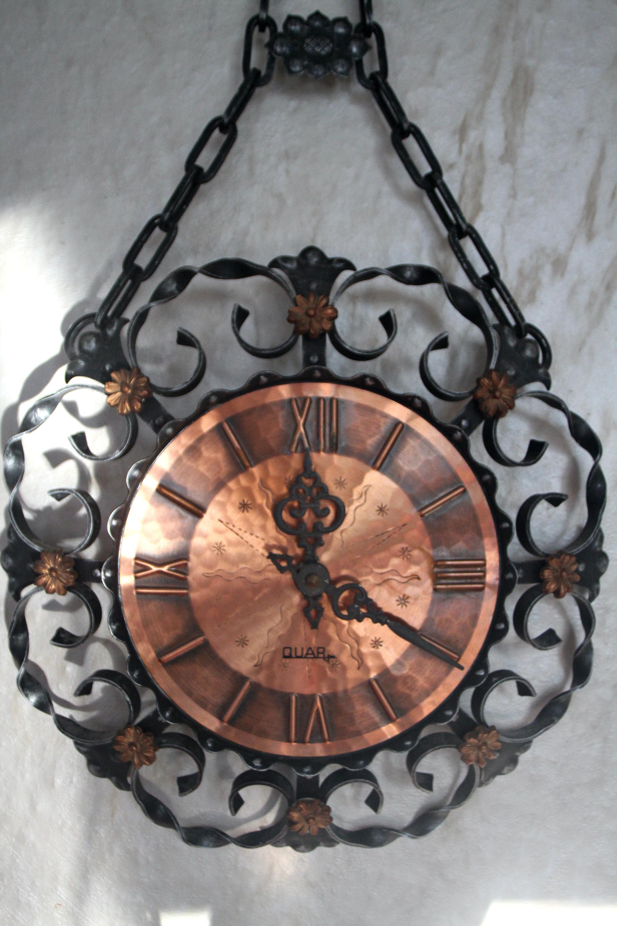 Vintage German Quar Quartz Metal Wall Clock - Etsy