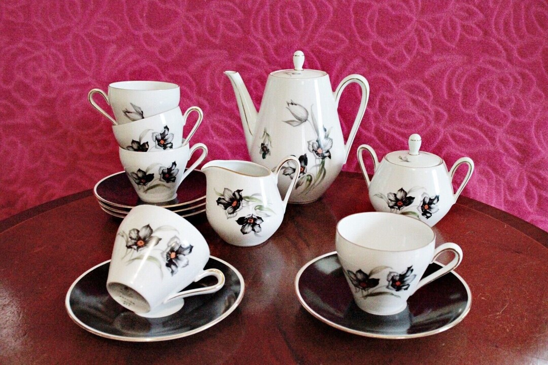 Vintage German Winterling Marktieuthen Bavaria Tea/coffee Set, 15 Pcs ...