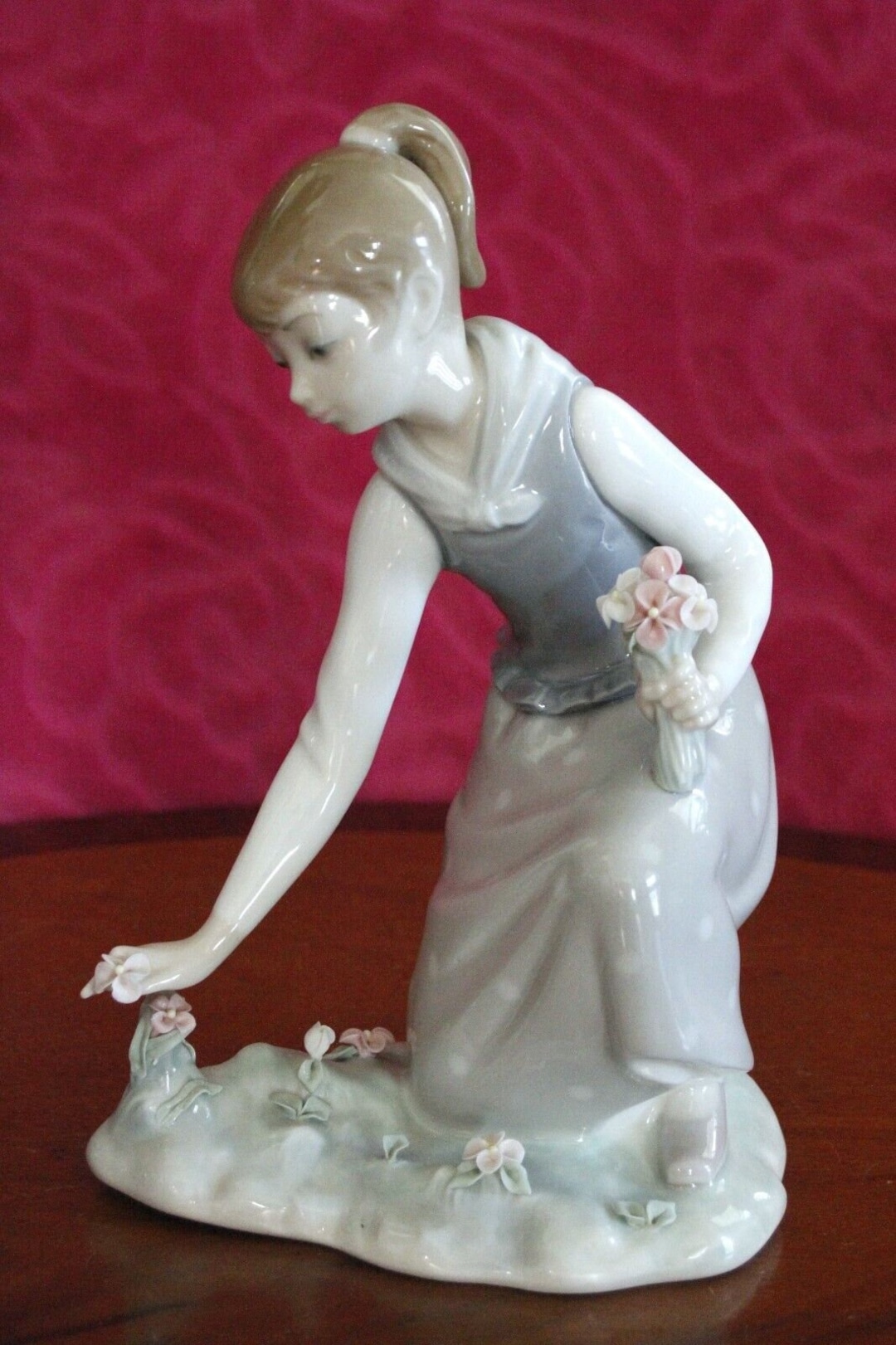LLADRO Girl Picking Flowers Figurine Gloss Finish - Etsy