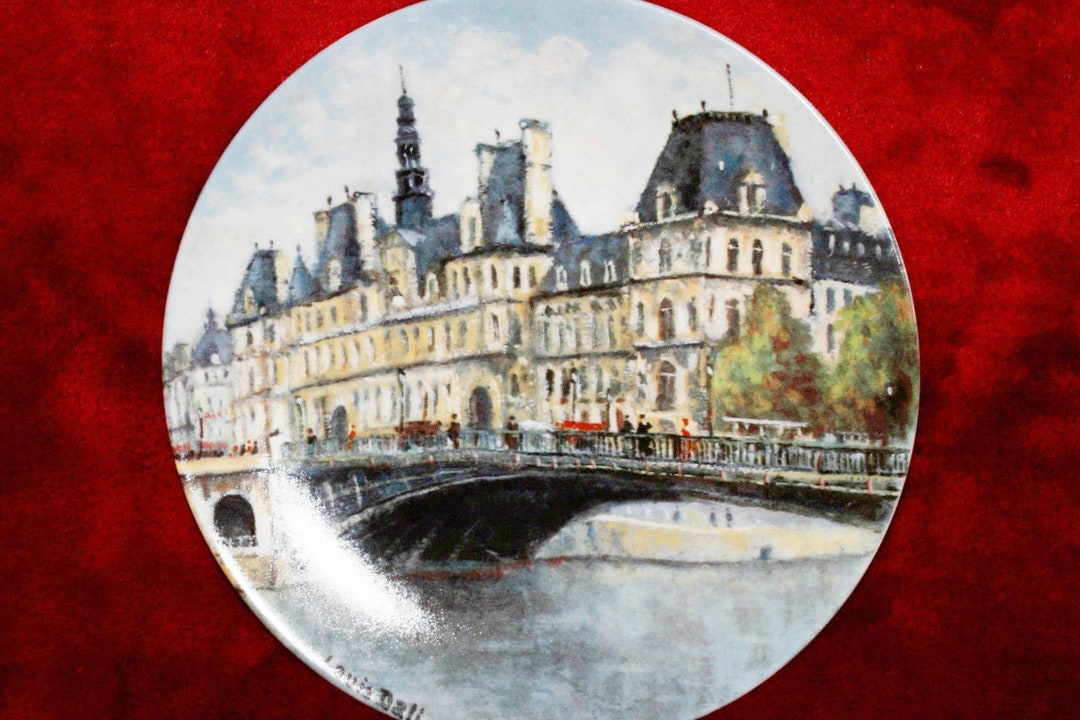Vintage Limoges Porcelain Plate ''L' Hotel De Ville De Paris', France ...