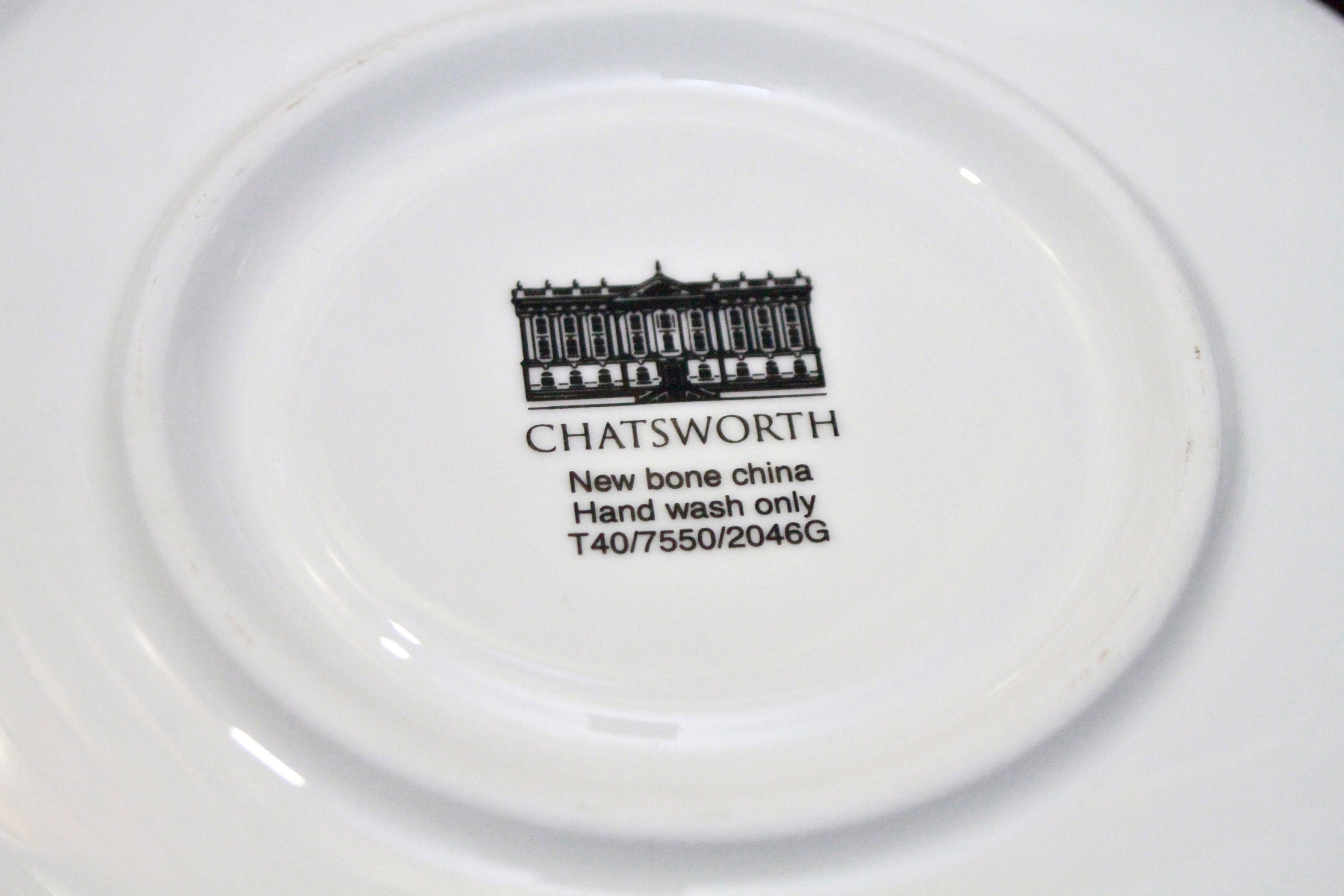 Chatsworth Tea for One Cup Saucer and Teapot With Crest and - Etsy