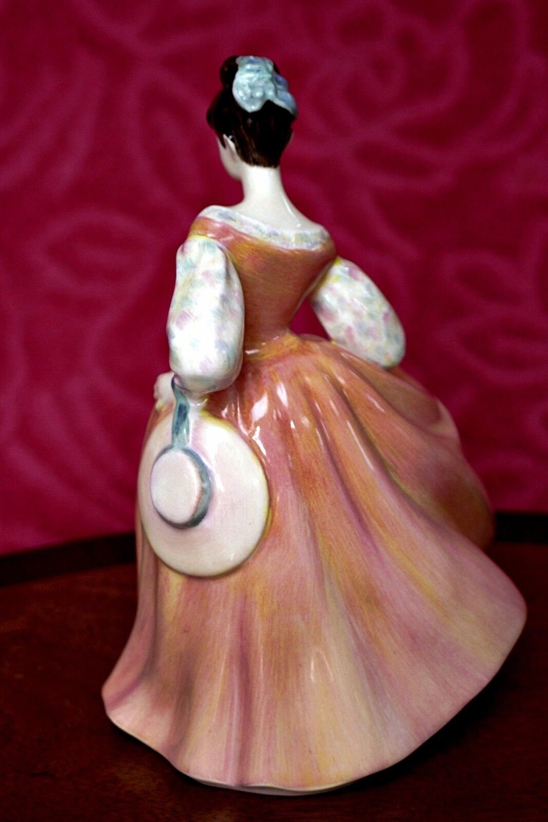 Vintage Royal Doulton Porcelain Lady Figurine 'fair Lady - Coral Pink ...