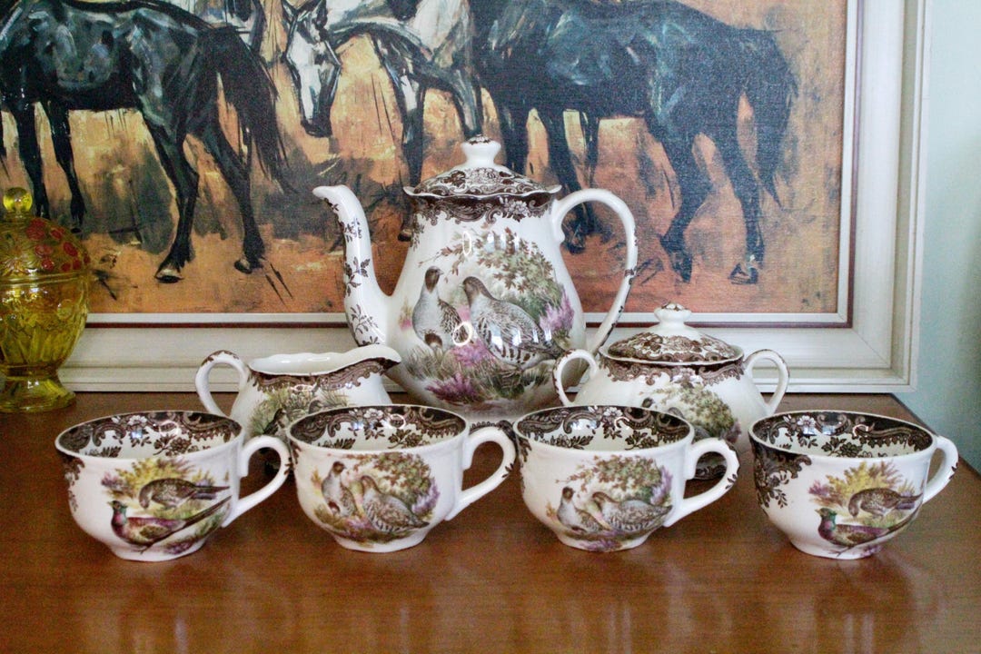 Vintage English Royal Worcester Palissy Porcelain Tea Set - Etsy